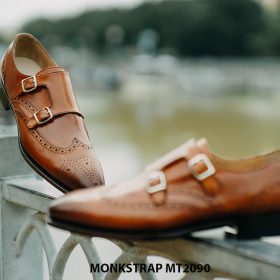 9 mẫu giày Monk Strap nam da bò đẹp cao cấp thủ công Huy Hoàng